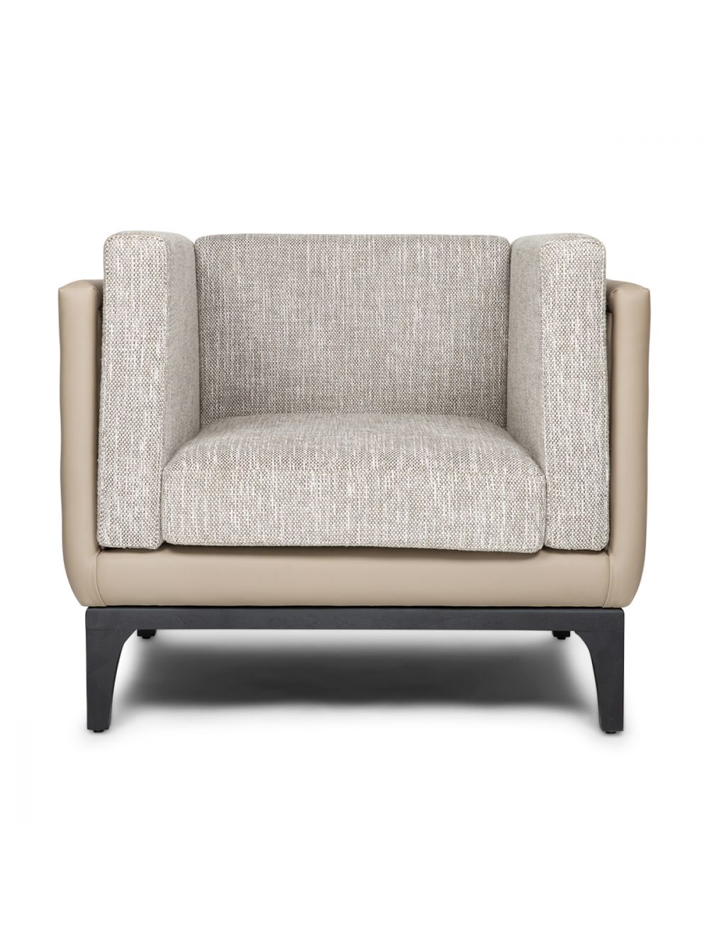 Joyce Sofa | Modern Neutral Fabric & Walnut Wood Sofa